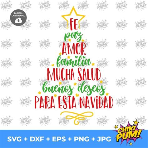 Navidad en español SVG Feliz Navidad svg Archivos de corte y vectores