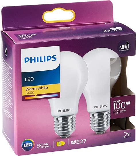 Philips LED Classic E27 Lampe 100 W Tropfenform A60 matt warmweiß