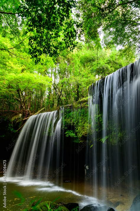 Green And Water Curtain Waterfall A Sacred