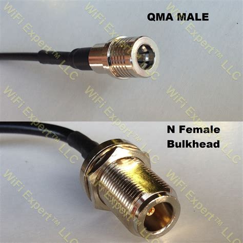 Rg Qma Male To N Female Bulkhead Coaxial Rf Pigtail Cable Rf