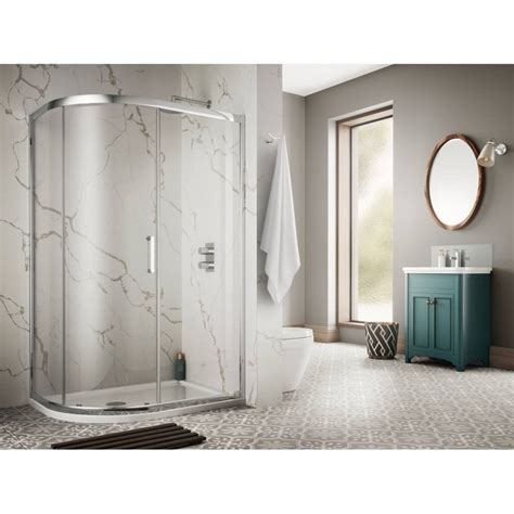 Sommer 8 Single Door Offset Quadrant Shower Enclosure 1000 X 800mm