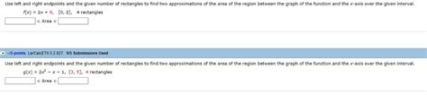 solved use left and right endpoints and the given number of