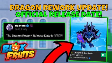 Dragon Rework Official Release Date Confirmed Blox Fruits YouTube
