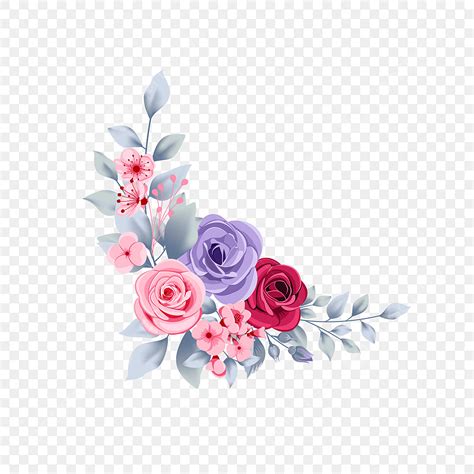 Ramo Con Dise O De Acuarela Png Dibujos Flor Acuarela Cl Sico Png Y