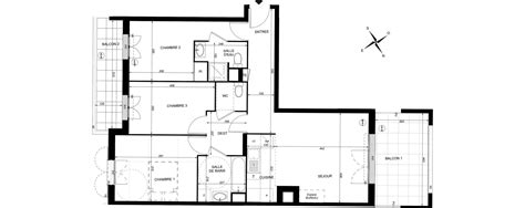 Plan appartement T4 de 78 05 m² neuf résidence Les Allées de Sainte