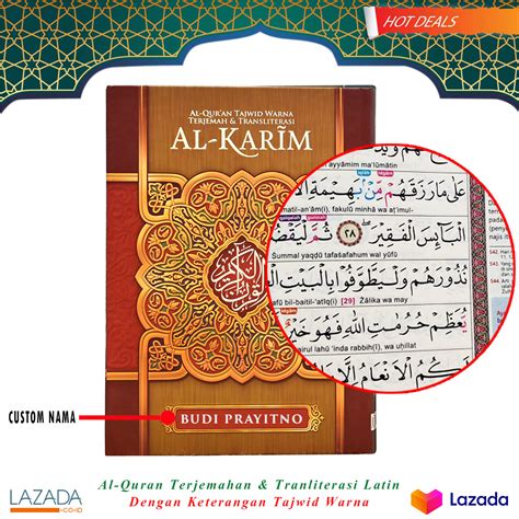 Alquran Al Karim Terjemah Tajwid Warna A4 A5 Alquran Alkarim Al