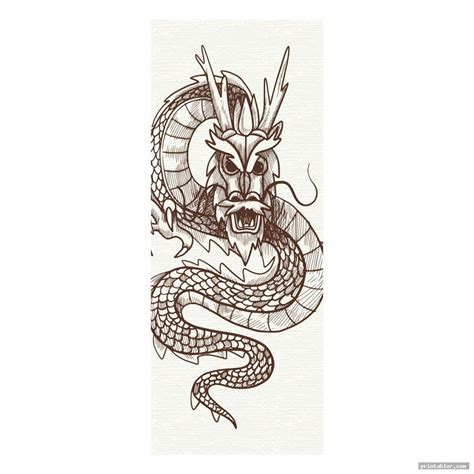Dragon Bookmarks Printable Black White And Colored Gridgit