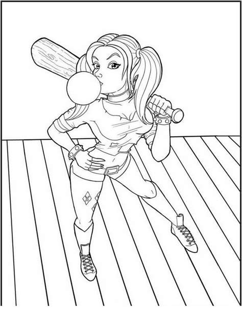 código Morse sábado ligeramente dibujos de harley quinn para colorear