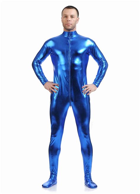 Unitard Spandex Lycra Shiny Metallic Headless Bodysuit Zentai Costume