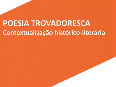 Poesia Trovadoresca PPT