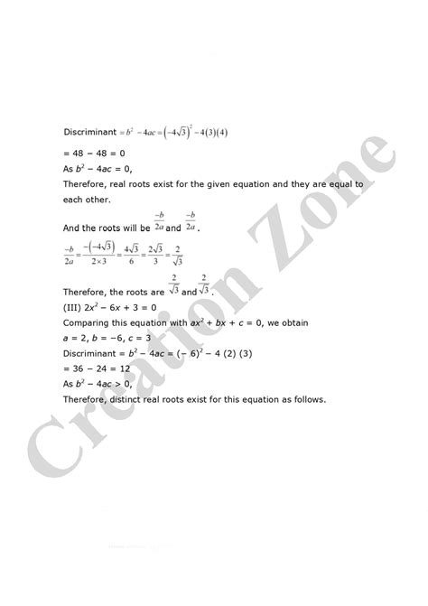 class 10 chapter 4 quadratic equations