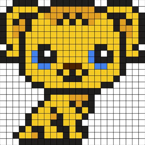Digital Pets Style LPS Golden Retriever 21 Full Body Perler Bead