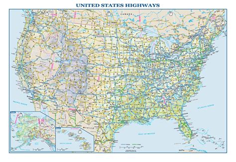 Usa Interstate Highways Wall Map Printable Map Of The Us