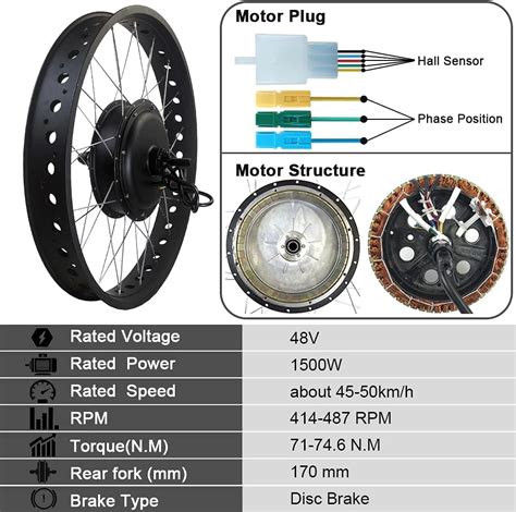 Buy Electric Bike 48V 1500W Rear Brushless Wheel Hub Motor Conversion