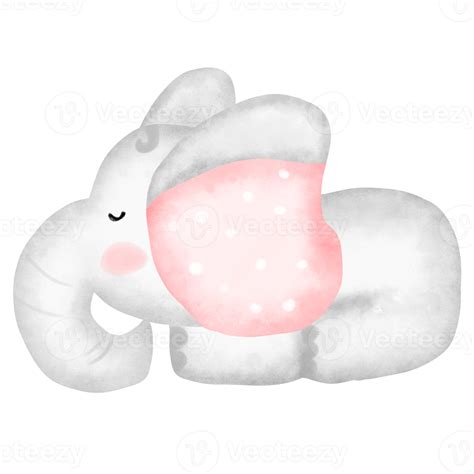 Watercolor Cute Elephant Png