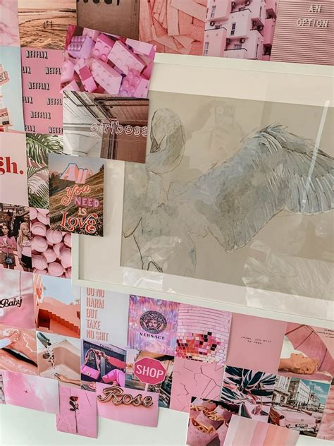 Pastel Wall Collage Kit Digital Prints Pink Aesthetic Etsy Canada