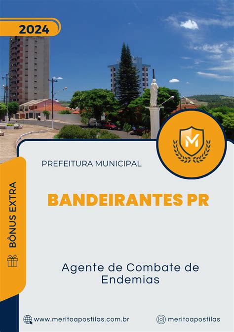 Apostila Agente De Combate De Endemias Prefeitura De Bandeirantes Pr