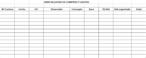 Formato De Libro De Compras