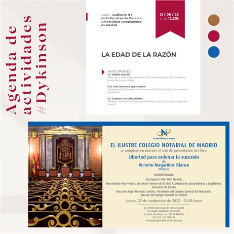 Librer A Dykinson Actividades Agenda De Actividades Dykinson