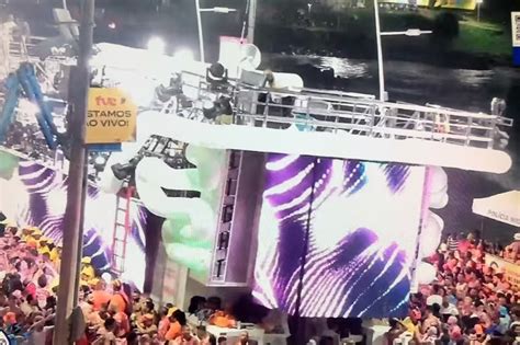 Trio elétrico de Ivete Sangalo quase tomba e explosão de tubo de gás