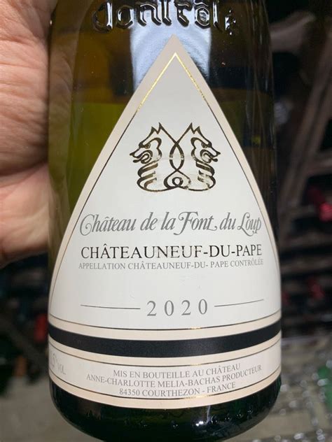 2020 Château de la Font du Loup Châteauneuf du Pape Blanc France