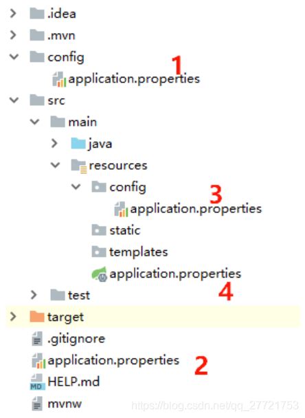 spring boot 之配置文件 application properties位置（一） application properties文件 csdn博客
