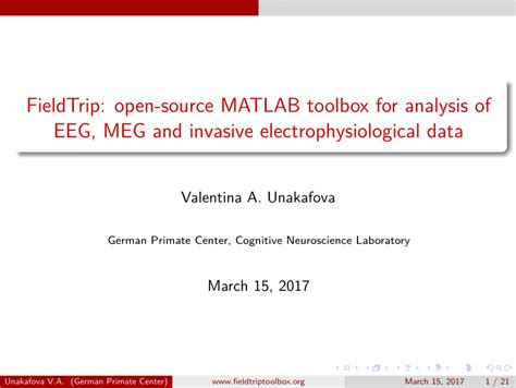 pdf fieldtrip open source matlab toolbox for analysis of eeg meg and invasive