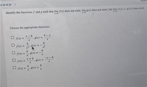 Solved N Of Identify The Functions F And G Such That Chegg