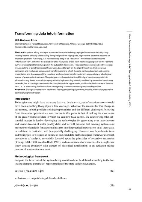 pdf transforming data into information