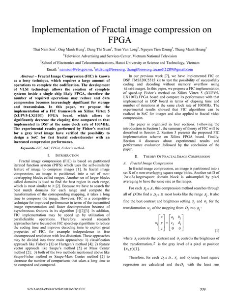 pdf implementation of fractal image compression on fpga