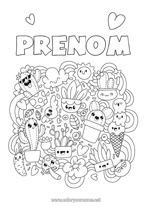 Coloriage N Mignon Kawaii Nourriture