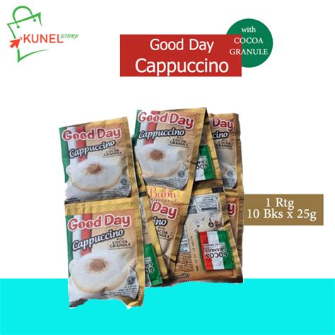 1 Renceng Kopi Good Day Cappuccino With Cocoa Granule 10bksx25g
