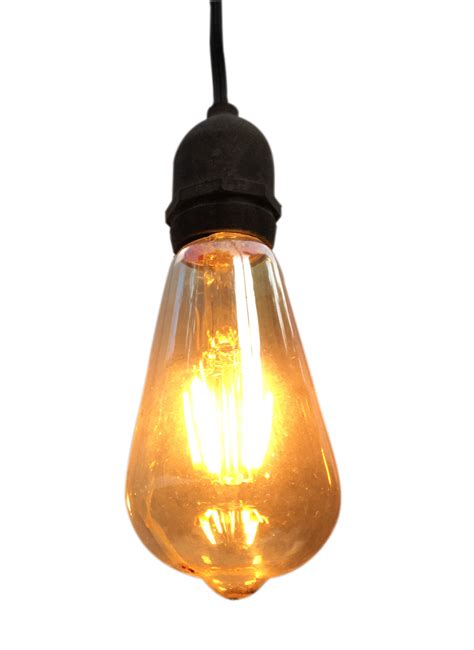 Transparent Realistic Glowing Light Bulb Isolated Png