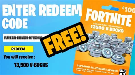 Free 13500 V Bucks Code YouTube