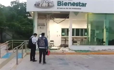 Intentan robar cajero automático del Banco Bienestar en Quintana Roo