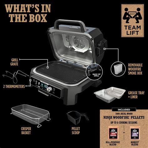 Ninja OG951 Woodfire Pro Connect Premium XL Outdoor Grill Smoker