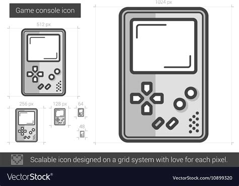 Game Console Line Icon Royalty Free Vector Image