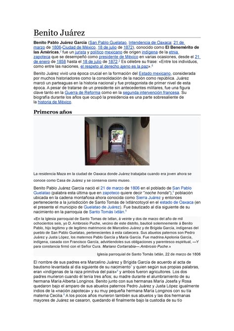 Benito Juarez Biografia Benito Juárez Benito Pablo Juárez García San