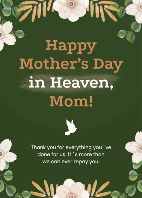 Happy Mothers Day In Heaven Piktochart