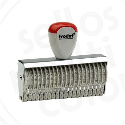 Trodat Numerador Manual Texto Mm Bandas Sellos Multicolor