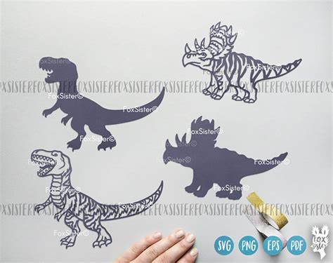 T Rex Dinosaurier Svg Png Vektor Geschnitten Datei Designs Etsy