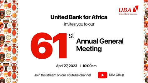 United Bank For Africa Plc St Annual General Meeting Youtube