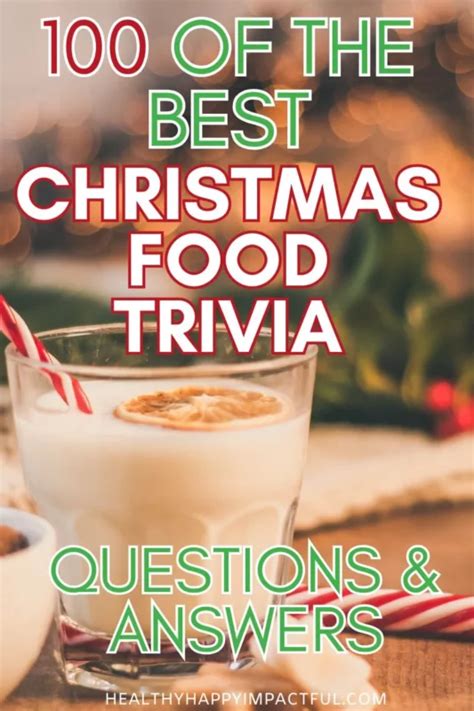Festive Christmas Food Trivia Quiz With Answers In