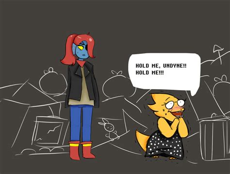 Hold Me Alphys X Undyne By Guusagi On Deviantart