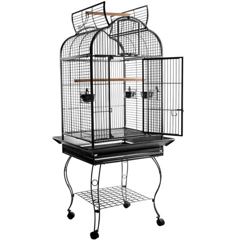 Pawhut Jaula De P Jaros Pajarera Met Lica Para Aves Con Puertas