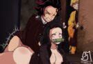 Zenitsu Watching Tanjiro Use Nezuko By Semidraws Demon Slayer Premium