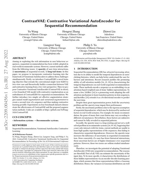 pdf contrastvae contrastive variational autoencoder for sequential recommendation