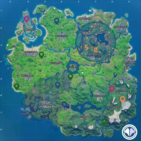 Fortnite Monedas PE Semana 3 ubicación temporada 4 todos los