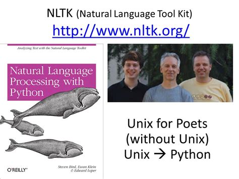 nltk natural language tool kit unix for poets without unix unix python ppt download