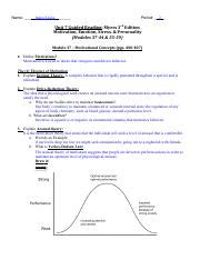 Unit 7 Guided Reading Motivation Emotion Stress Personality 1 Docx